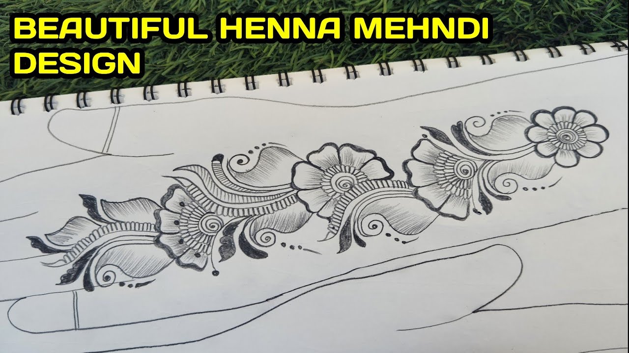 New Pencil Shading Mehndi Design/Mehandi Design/Arabic Mehndi Design ...