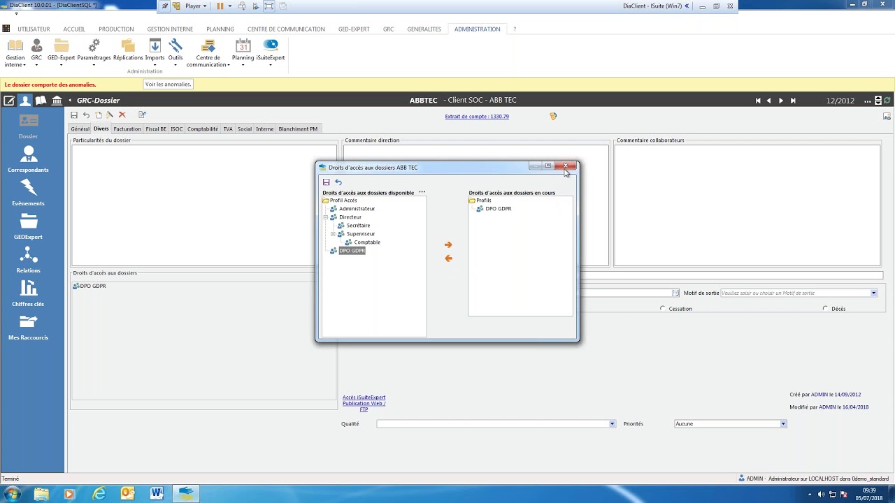 La réglementation GDPR/RGDP intégrée à Dia Client - Webinar - YouTube