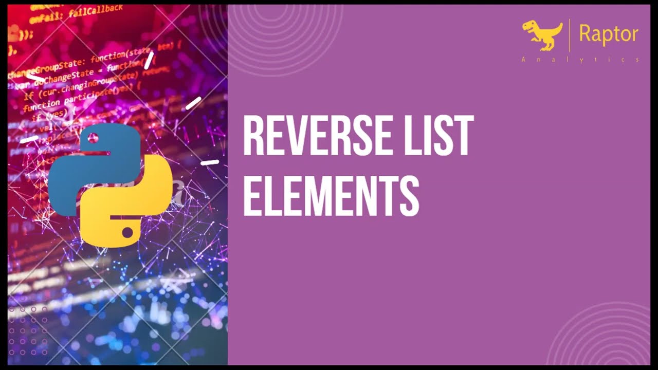 Reverse List Elements YouTube Reverse List Elements YouTube