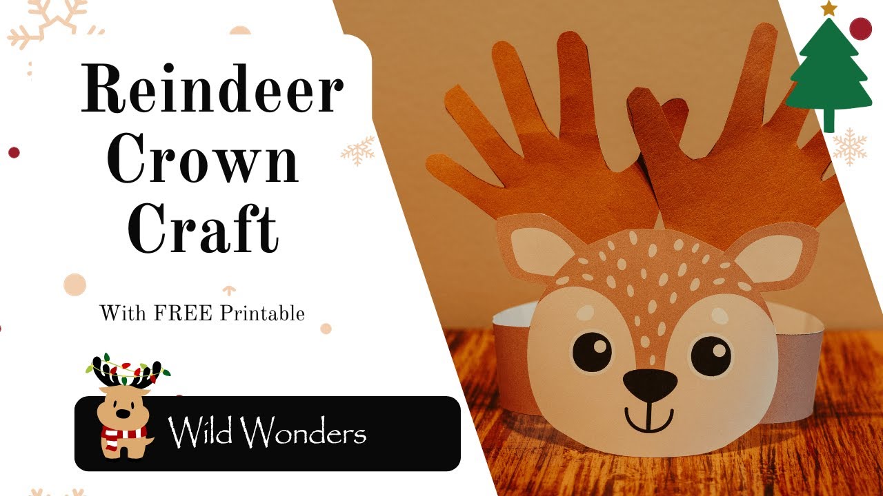 Reindeer Crown Craft - Christmas Craft for Kids - YouTube