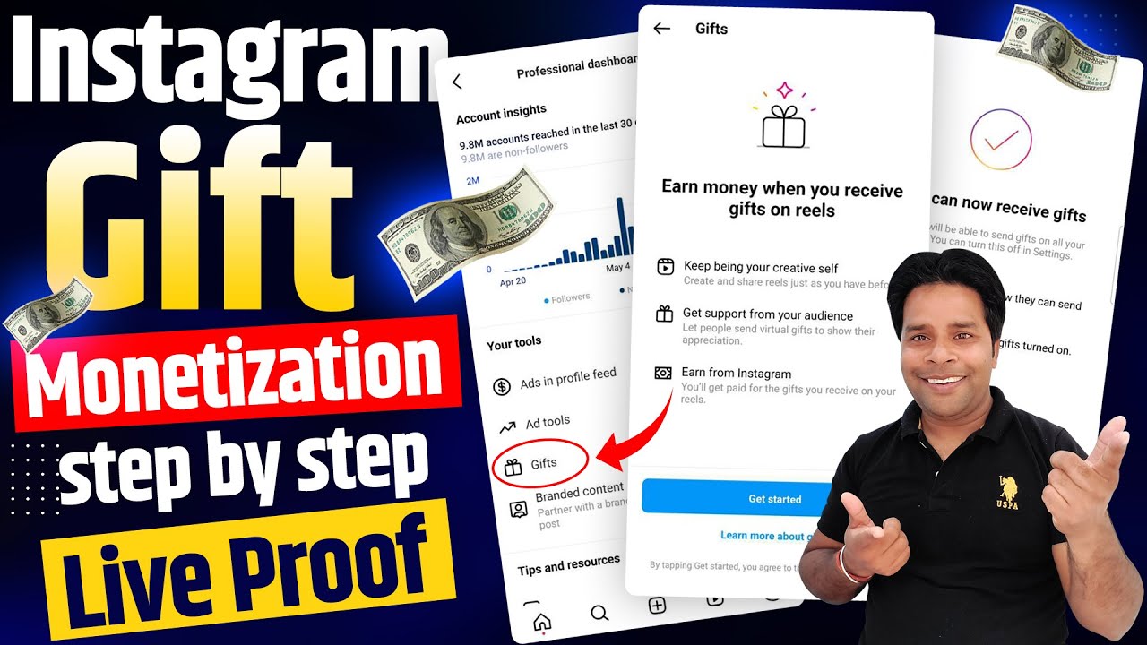 Instagram reels gifts monetization 🤑| how to enable send gift on ...