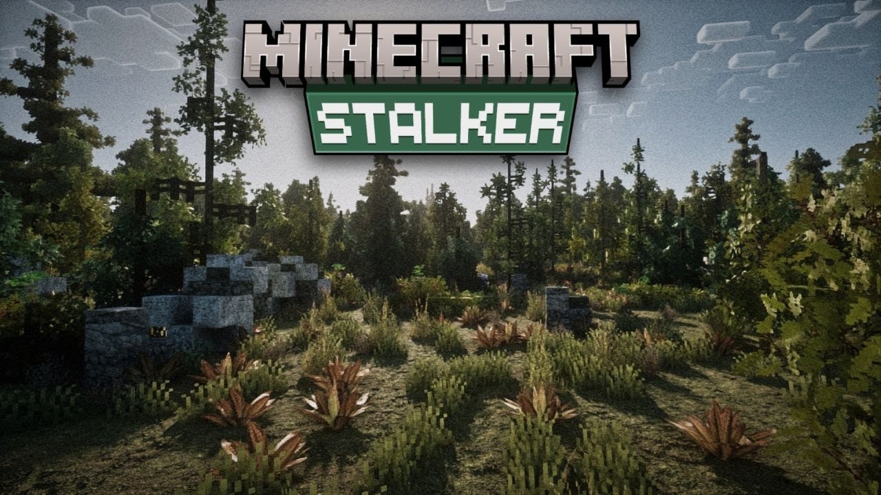 Demo-gameplay of Stalker in Minecraft: Natural landscapes. - YouTube