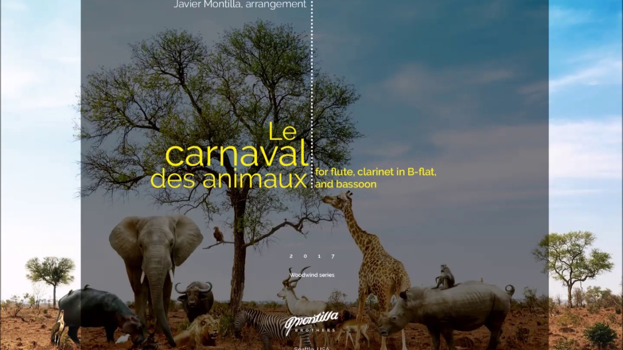 "Carnival of the animals" for woodwind trio (flute, clarinet, and ...