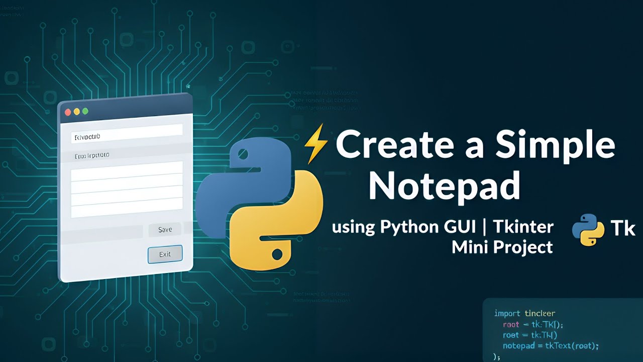 📘 Python Project for Students | Notepad GUI using Tkinter #coding # ...