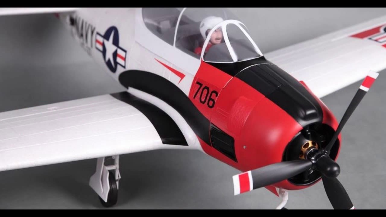 Eleven Hobby T28 Trojan RC Aircraft. 1100mm 43" Wingspan PNP - YouTube