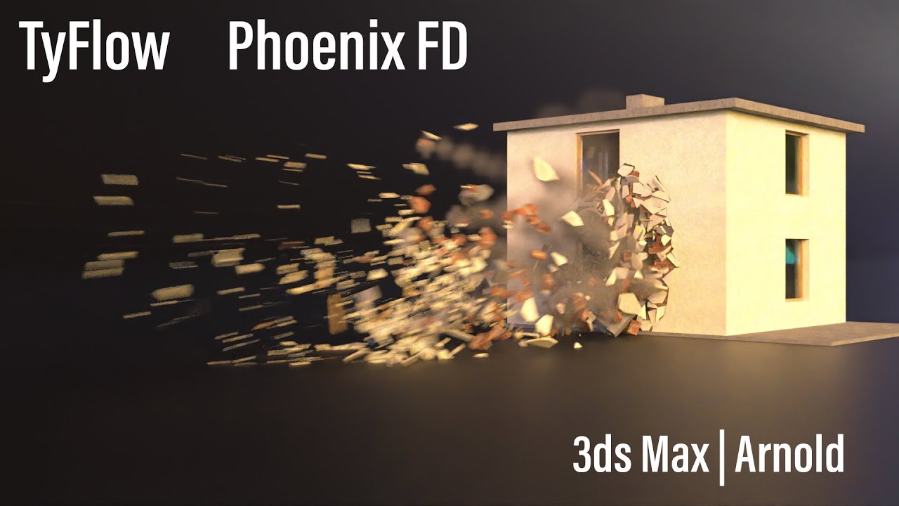 Building Destruction TyFlow | 3ds Max, Phoenix FD, Arnold - YouTube