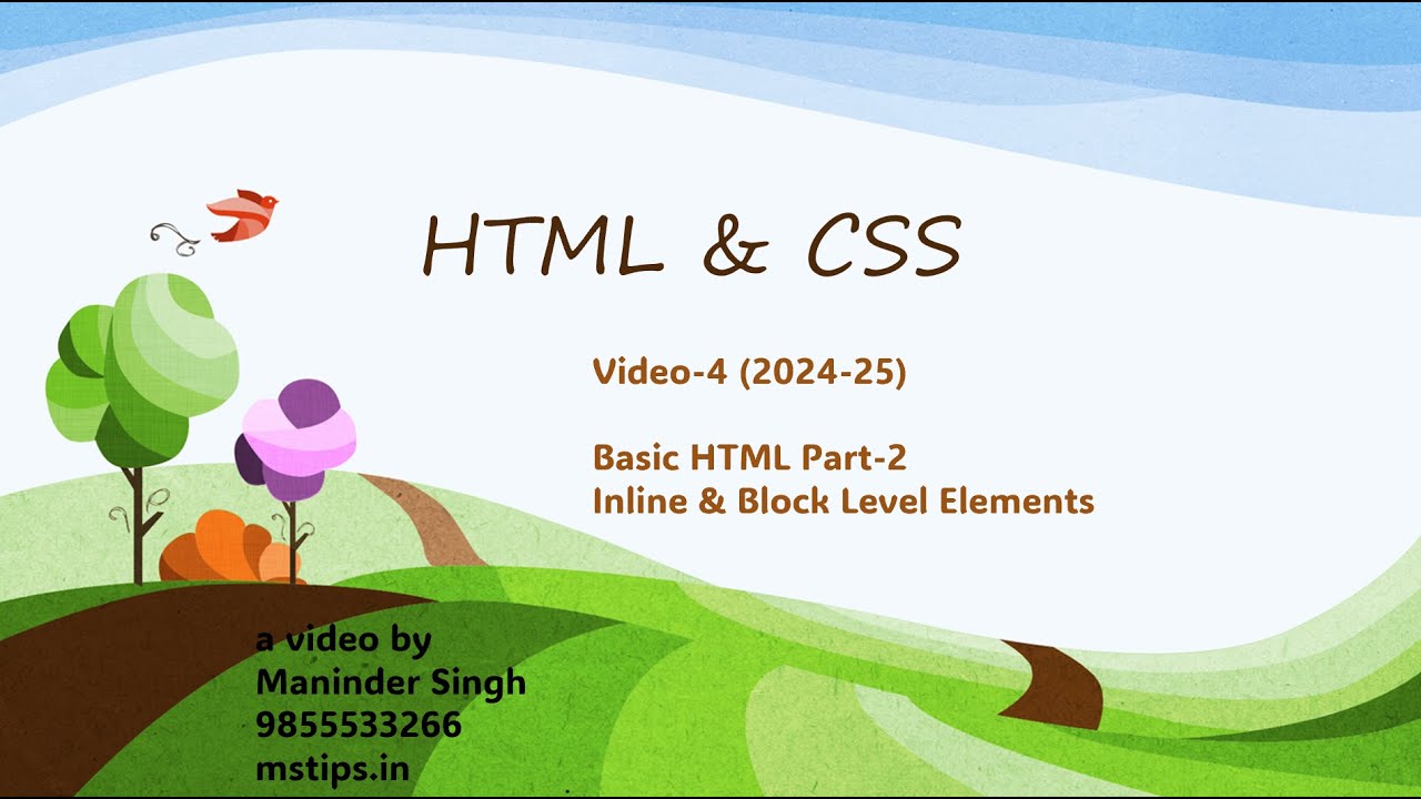 Html And Css Video 4 Basic Html Part 2 Inline And Block Level Elements 0588