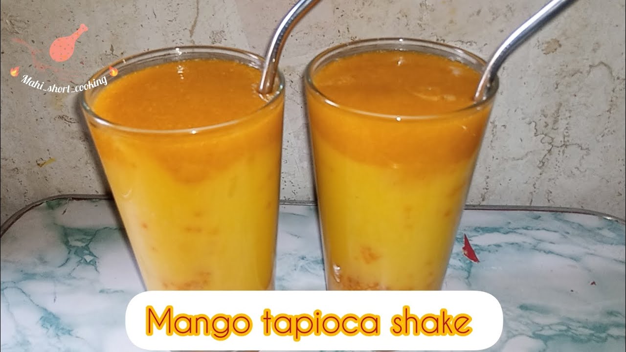 mango tapioca shake || recipe by Maha asif || eng Urdu subtitles - YouTube