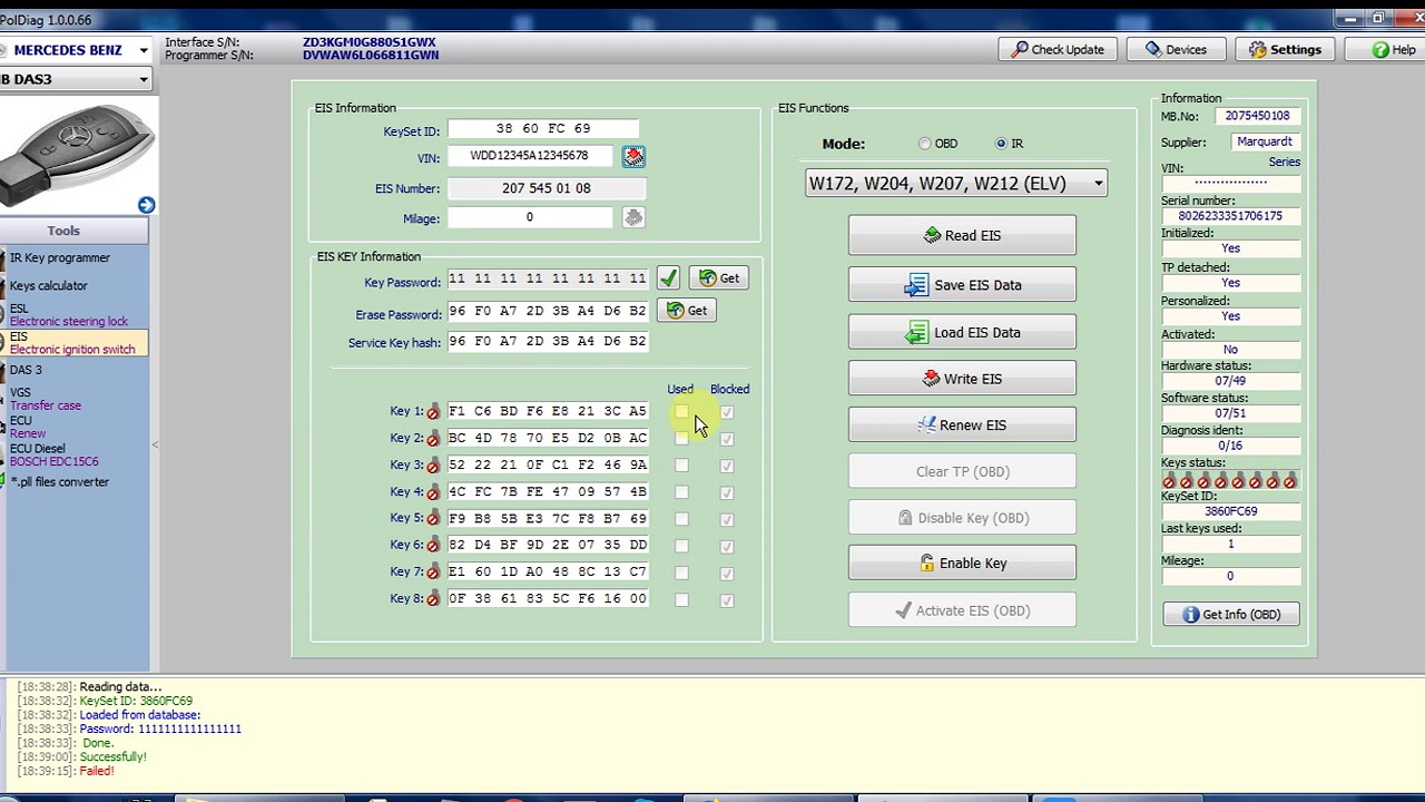 KeymasterPoldiag - How to change VIN in EIS/EZS - YouTube