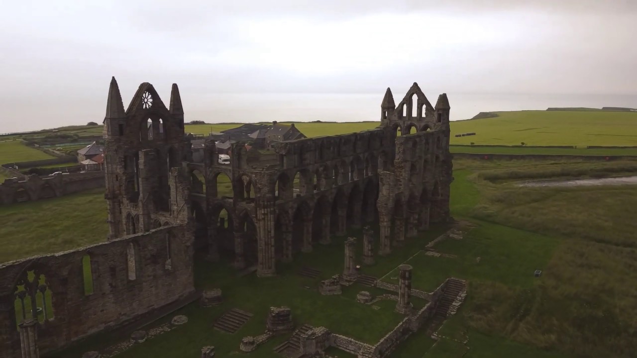 Whitby Abbey, Drone view, Yorkshire, UK DJI mini mavic drone - YouTube