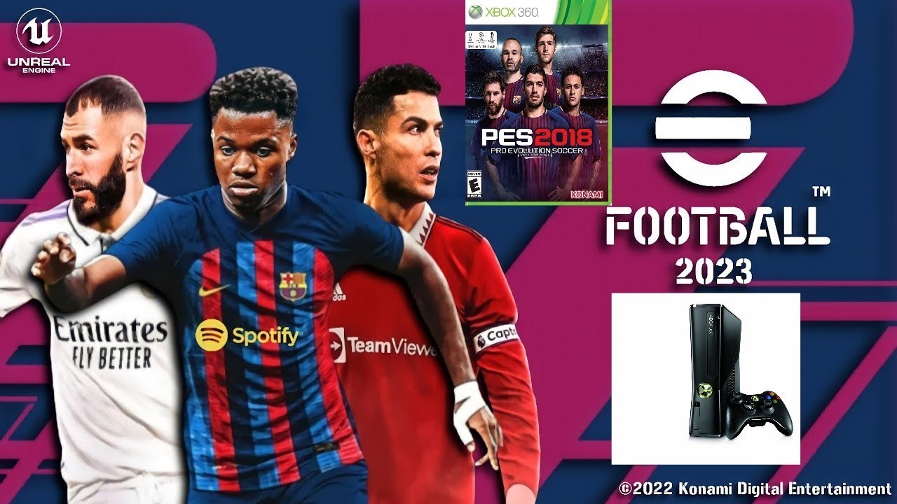 El MEJOR eFootball 23 XBOX 360 para PES 2018 nuevos FICHAJES ,KITS ...