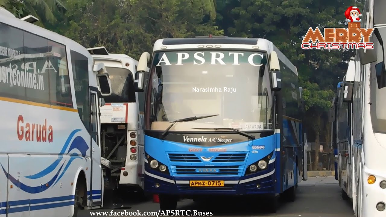 APSRTC VENNELA AC SLEEPER BUSES | VIJAYAWADA DEPOT. - YouTube