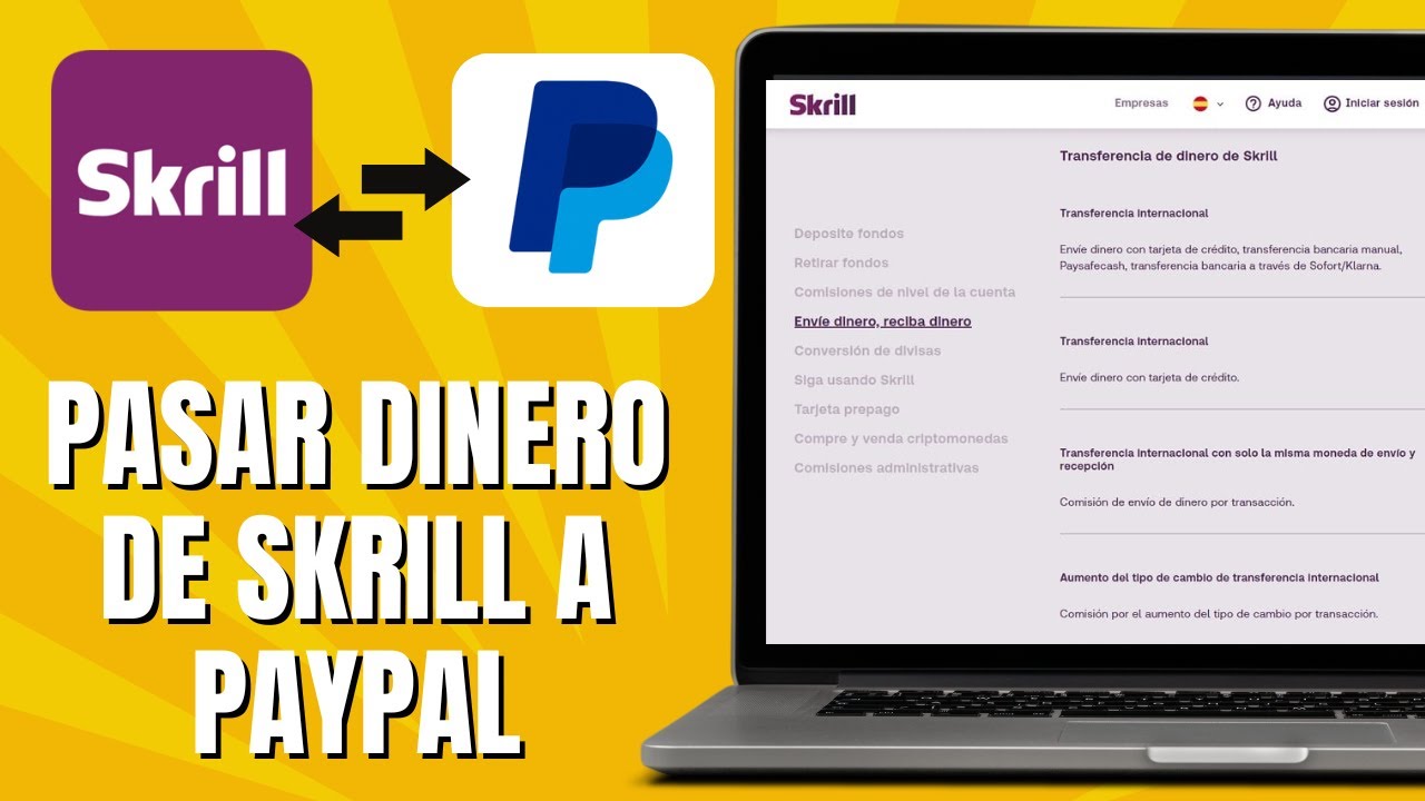 Cómo PASAR Dinero De SKRILL A PAYPAL - YouTube