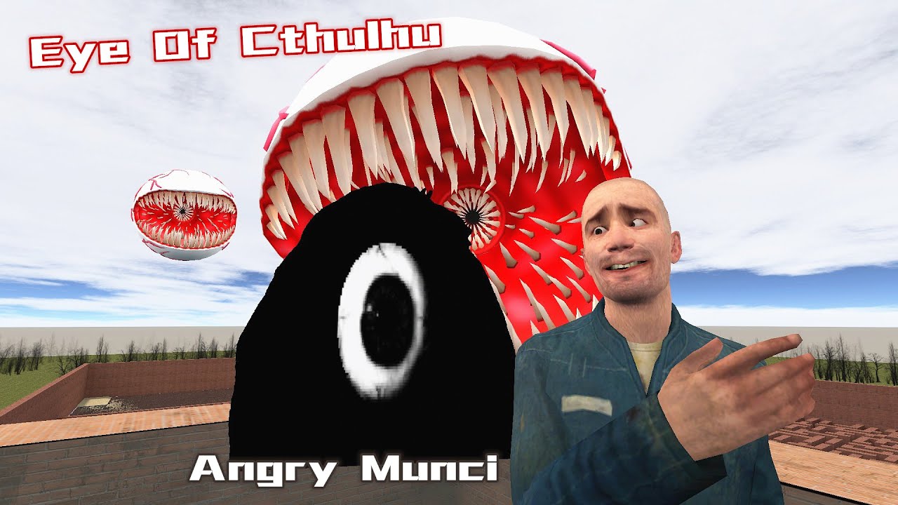 When NEXTBOT Angry Munci encounter Eye Of Cthulhu in the maze-(Garry's ...