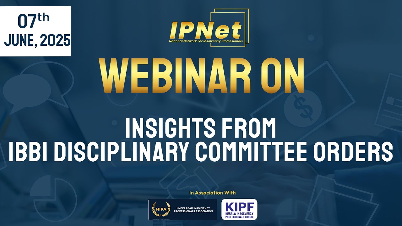 IP Net – Insights from IBBI Disciplinary Committee Orders - YouTube