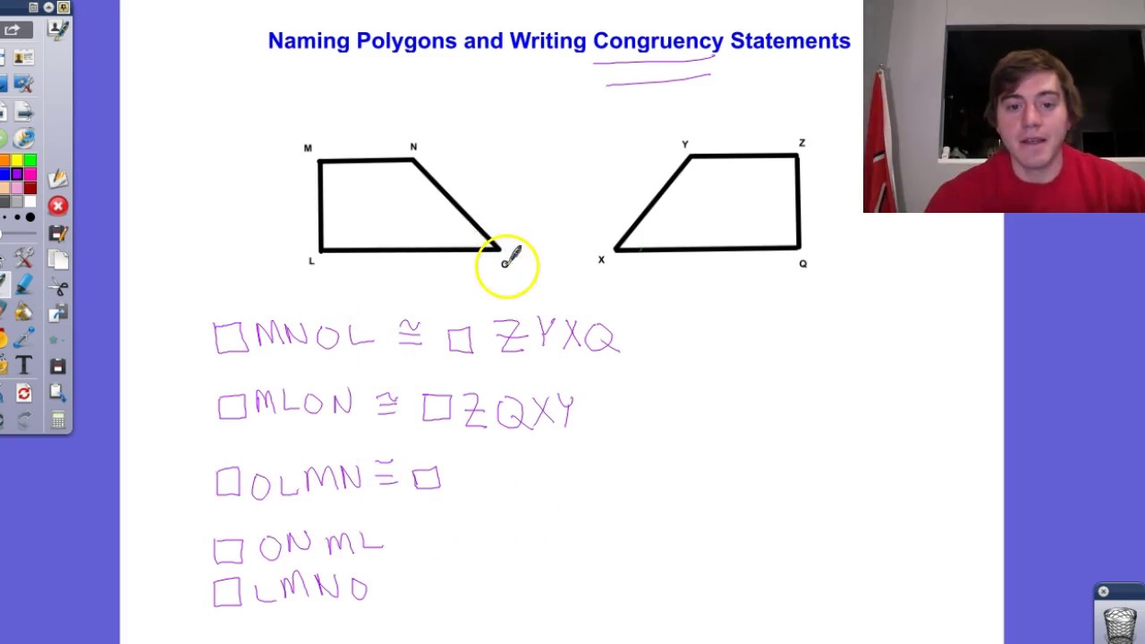 Naming Polygons and Writing Congruency Statements - YouTube