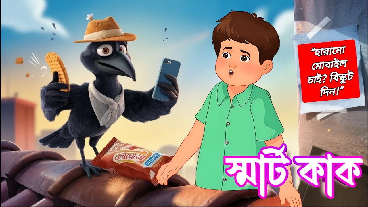স্মার্ট কাক | হাসির বাংলা গল্প | The Smart Crow | Funny Bengali ...