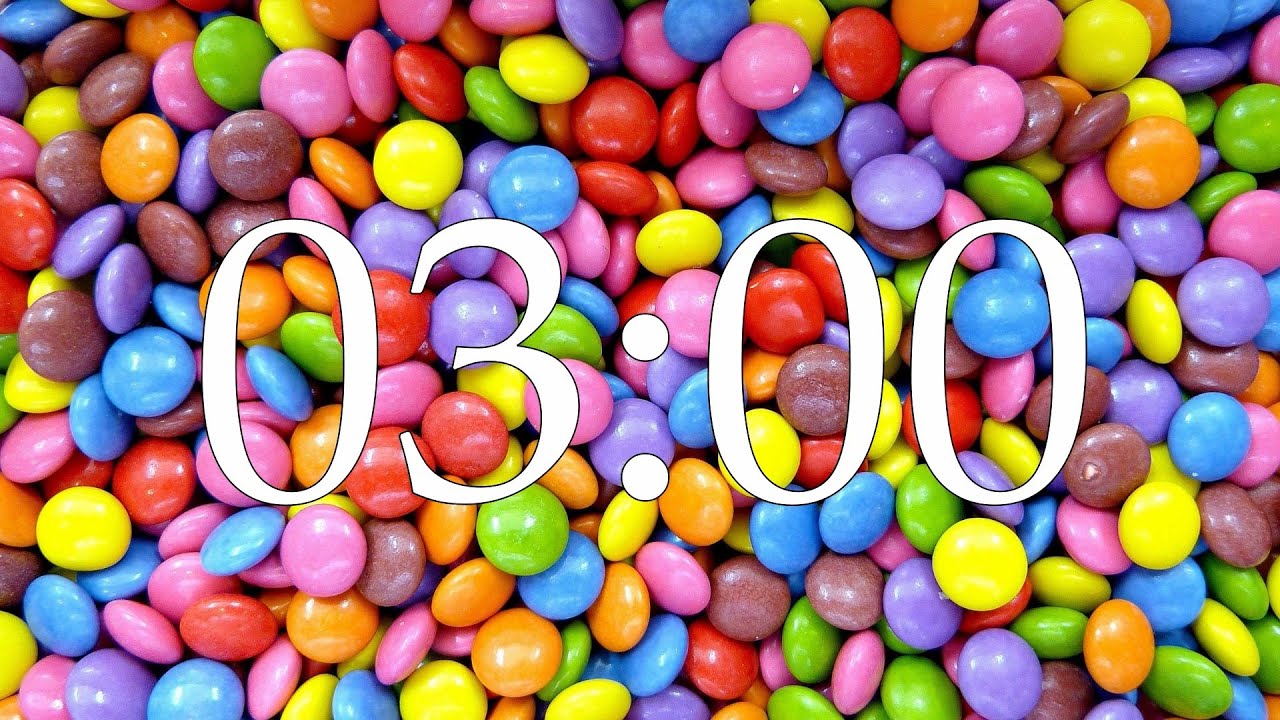 3 minutes with colorful chocolate confetti, MMS type - countdown timer ...