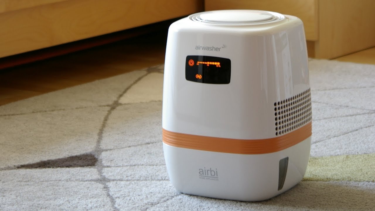Airbi Airwasher compacte luchtwasser - YouTube