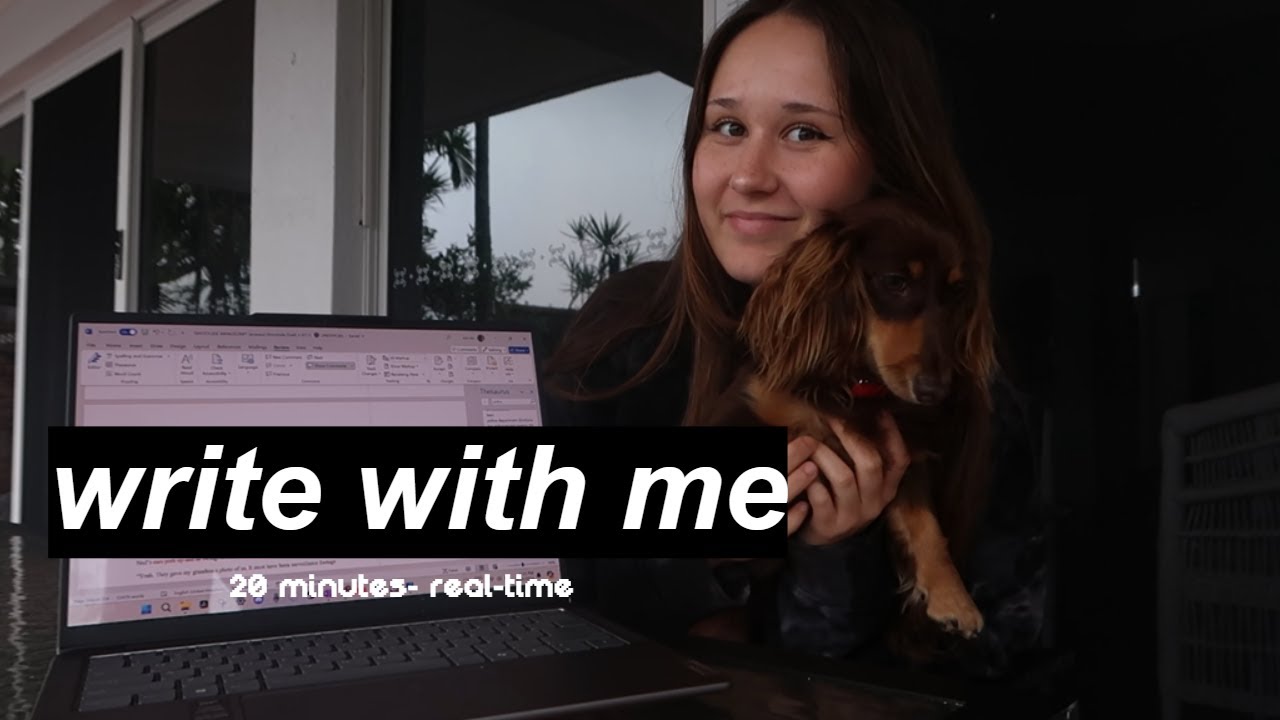20-minute write with me in real time 🌧️ ˖°. heavy rain background noise ...