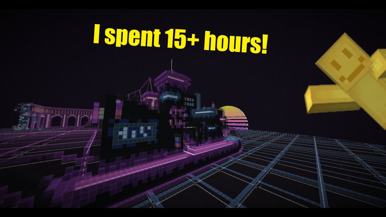 Building a Synthwave Island in Minecraft! - YouTube