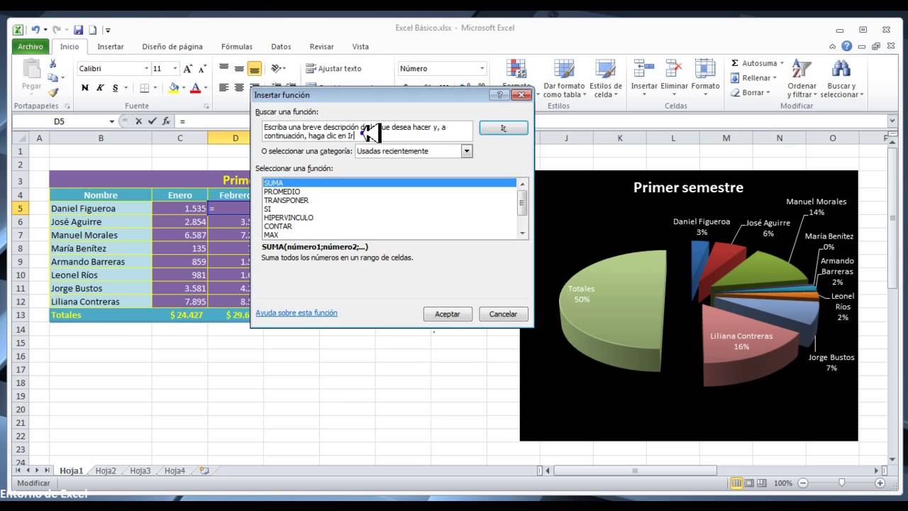 EXCEL - Elementos del entorno de excel - YouTube