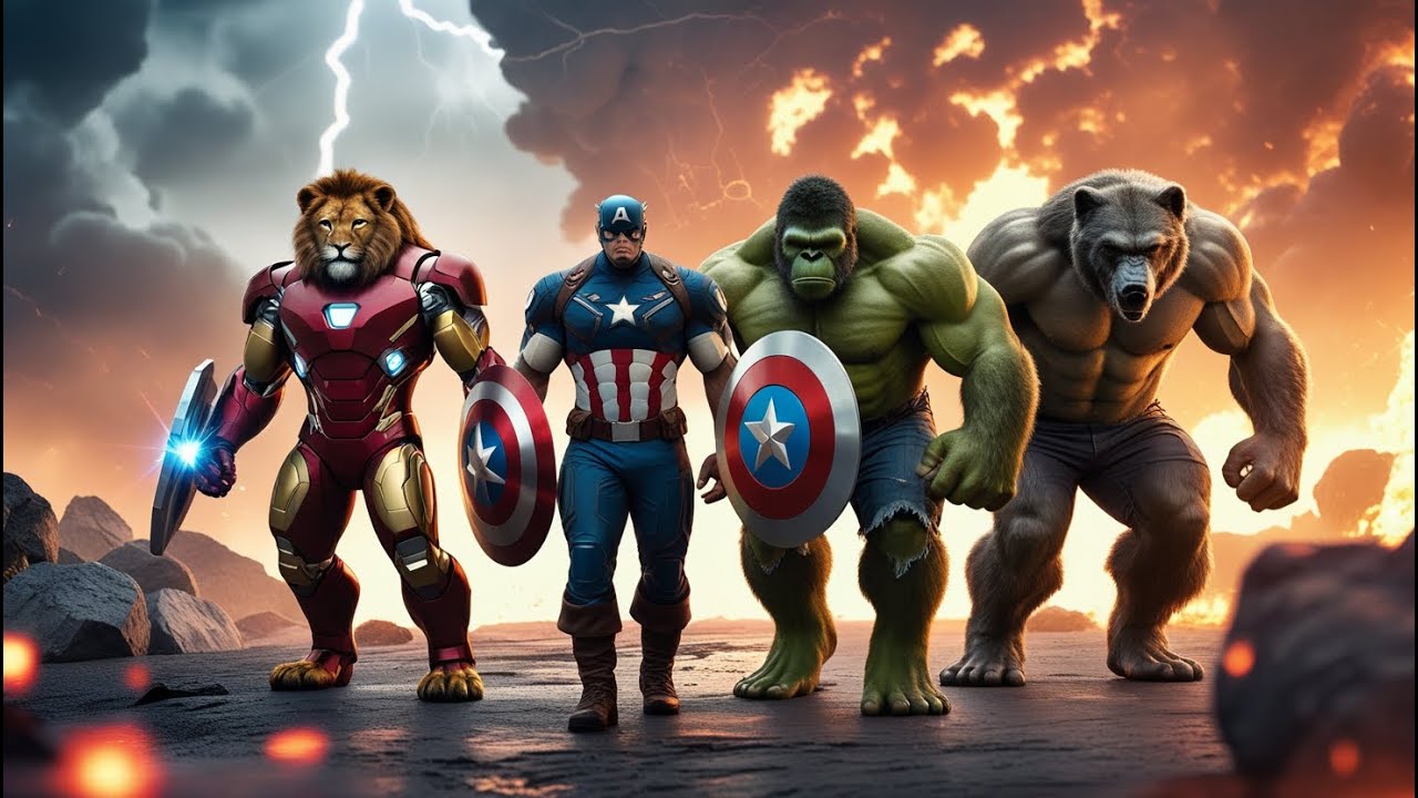 Top Epic Avengers Hybrid Animals–Marvel Meets the Wild! 🦁 #shortvideo # ...