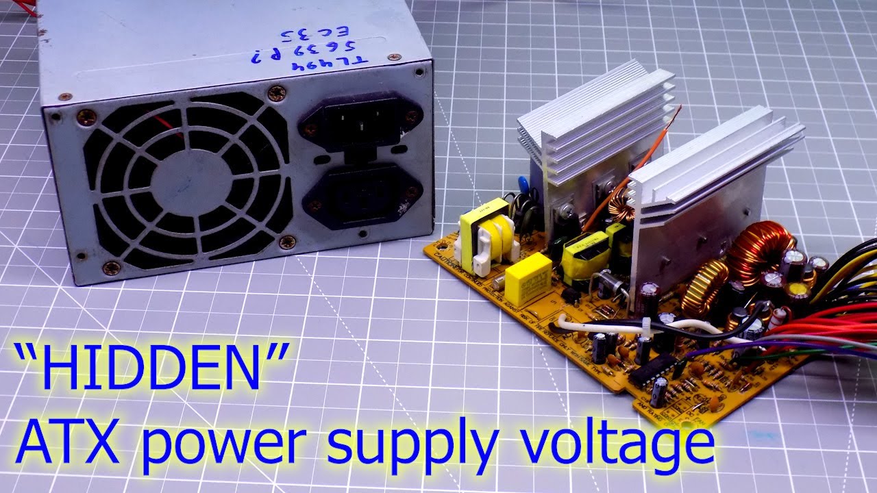 Where can I find other voltages in an ATX power supply? - YouTube