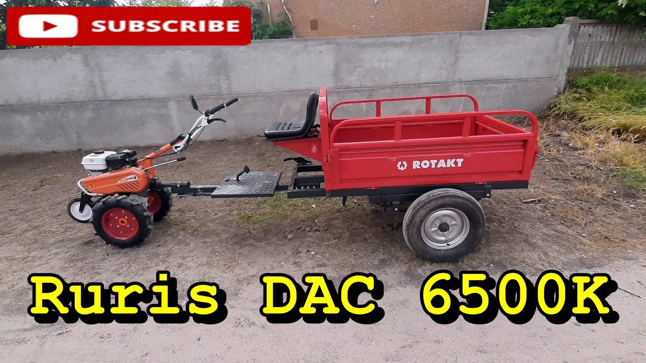 Motosapa RURIS DAC 6500K si Remorca de 500kg -IN LOC DE CAL SI MAGAR ...