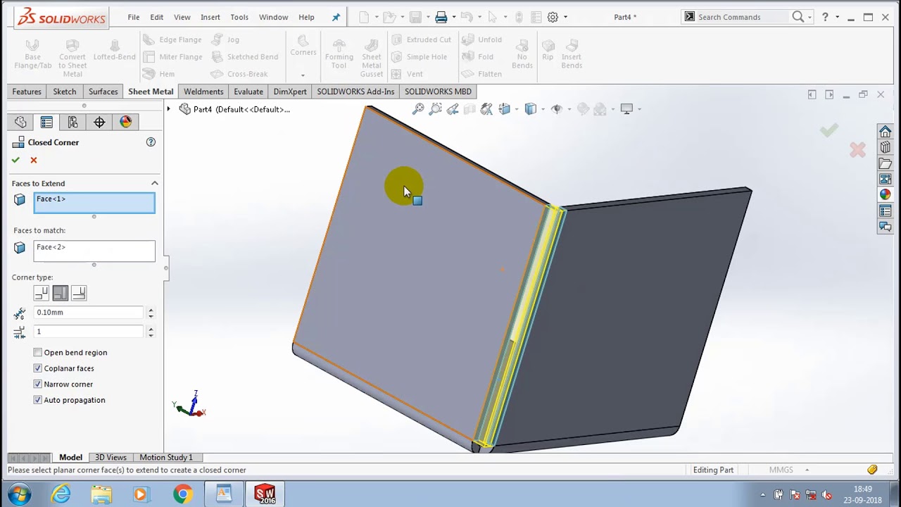 TYPES OF CORNERS IN SHEETMETAL | SOLIDWORKS - YouTube