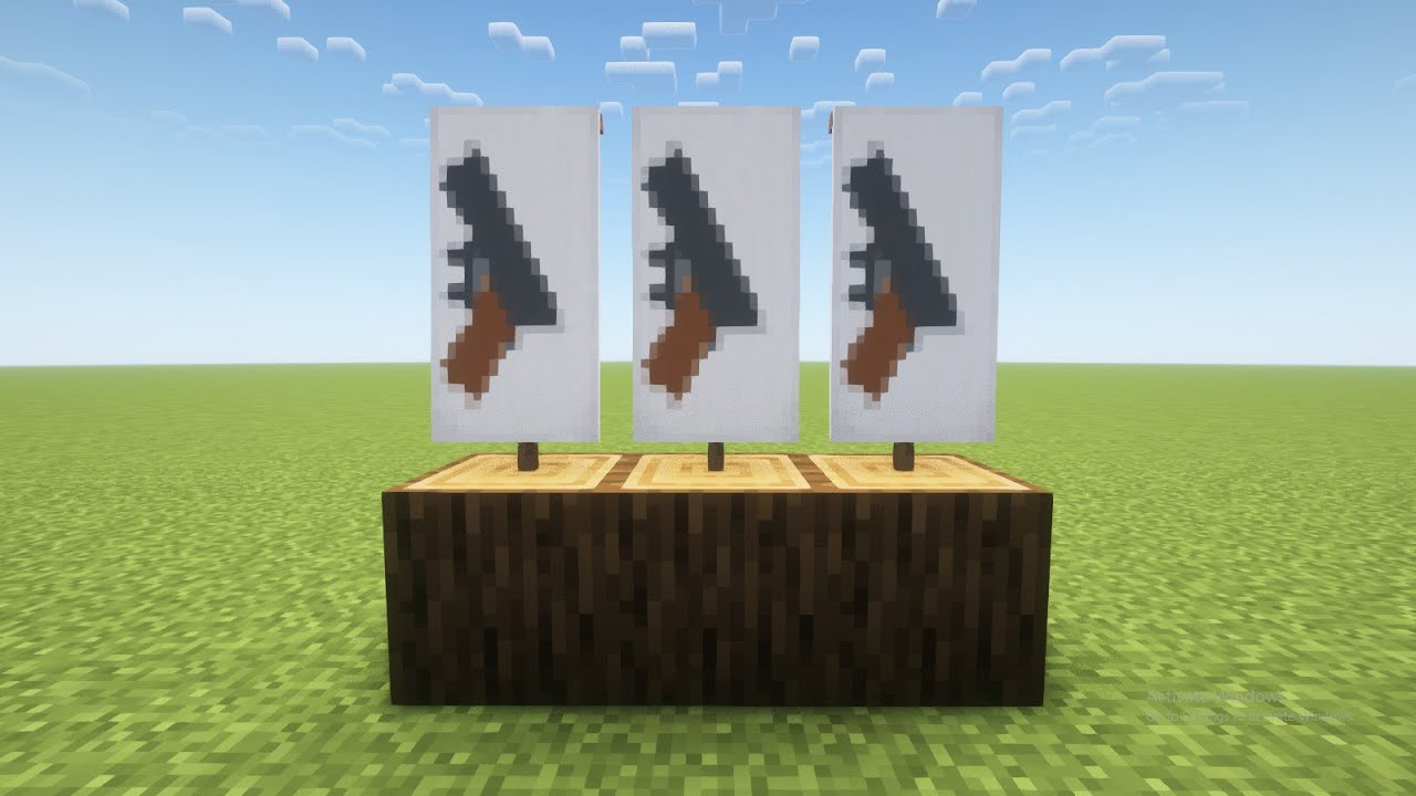 How To Make A Pistol Banner In Minecraft - YouTube