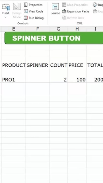 Use of Spinner button #excel #shortsfeed #shorts - YouTube