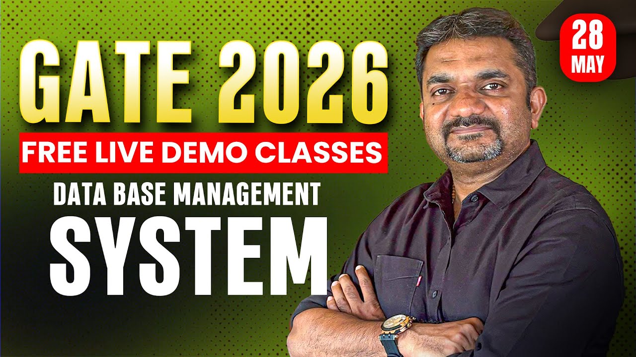 DATA BASE MANAGEMENT SYSTEM PART 5 | GATE 2026 | FREE LIVE | GATE 1ST ...