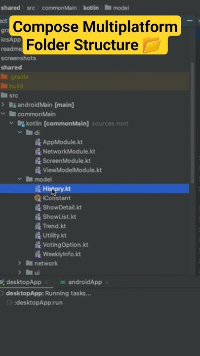 Compose Multiplatform (KMM) folder 📂 structure #kotlinmultiplatform #kotlin #android #ios - YouTube