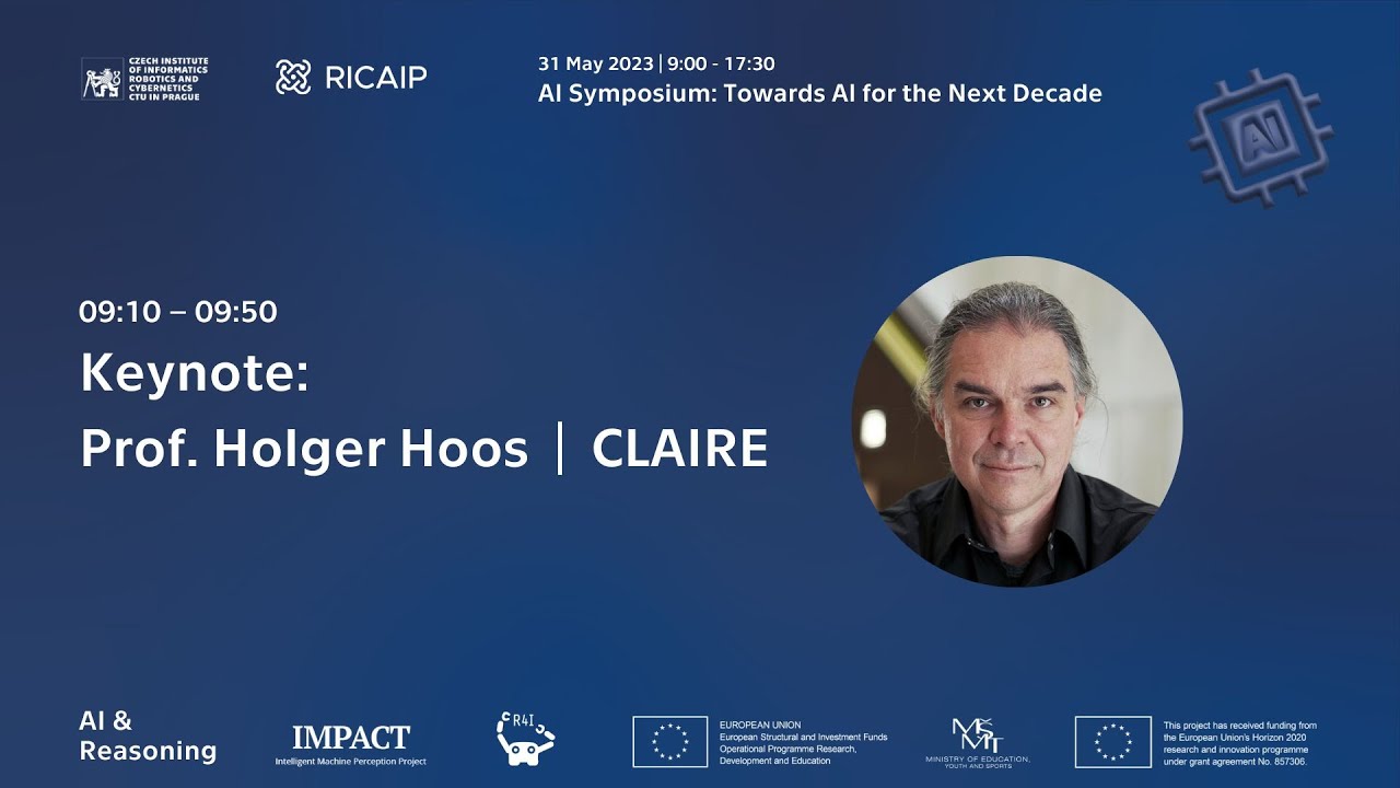 AI Symposium: no. 2 Keynote: Holger Hoos (CLAIRE) - YouTube