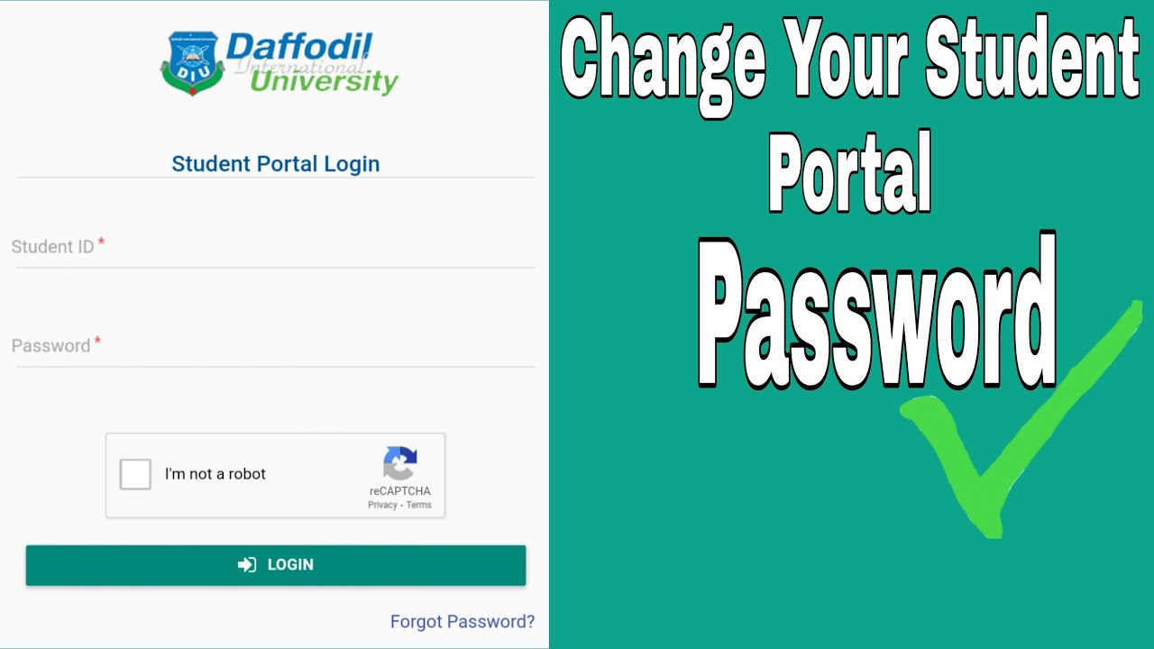 How To Change Student Portal Password Reset Password In 2020 DIU how-to-change-student-portal-password-reset-password-in-2020-diu