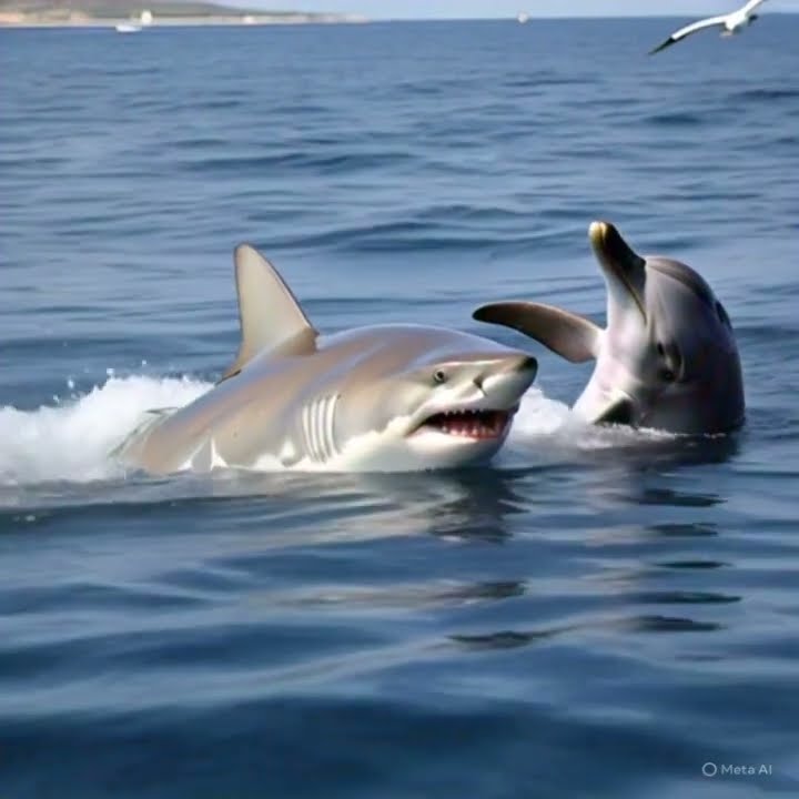 Kucing lucu dimakan hiu?!!! tapi Lumba-lumba datang menolong🥳 - YouTube