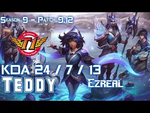 SKT T1 Teddy EZREAL vs KZ Deft ASHE ADC - Patch 9.12 KR Ranked - YouTube