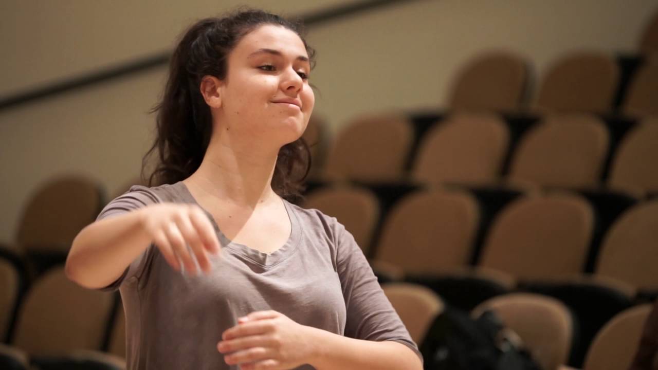 Student violin and conductor rehearsal at Swarthmore College - YouTube