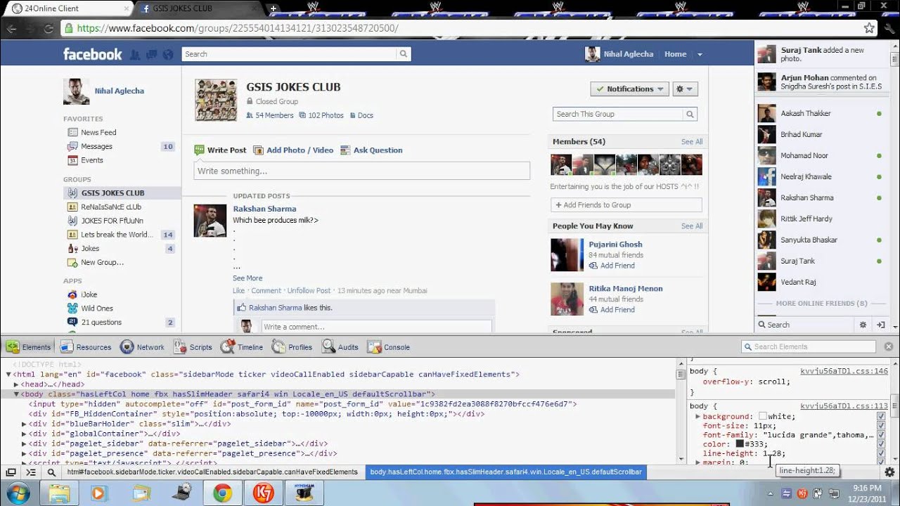 change facebook colours with inspect element - YouTube