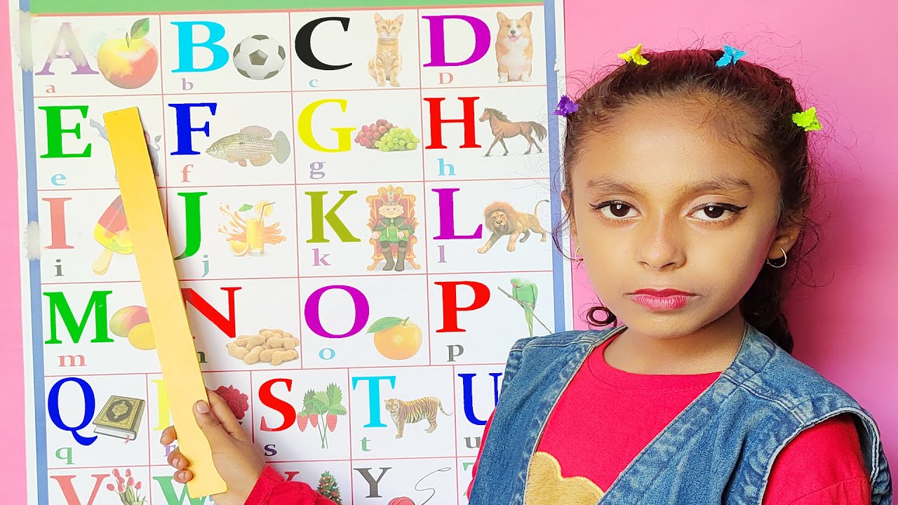 abcdefgh, abcde, a b c, alphabets,a for apple, b for ball, c for cat ...