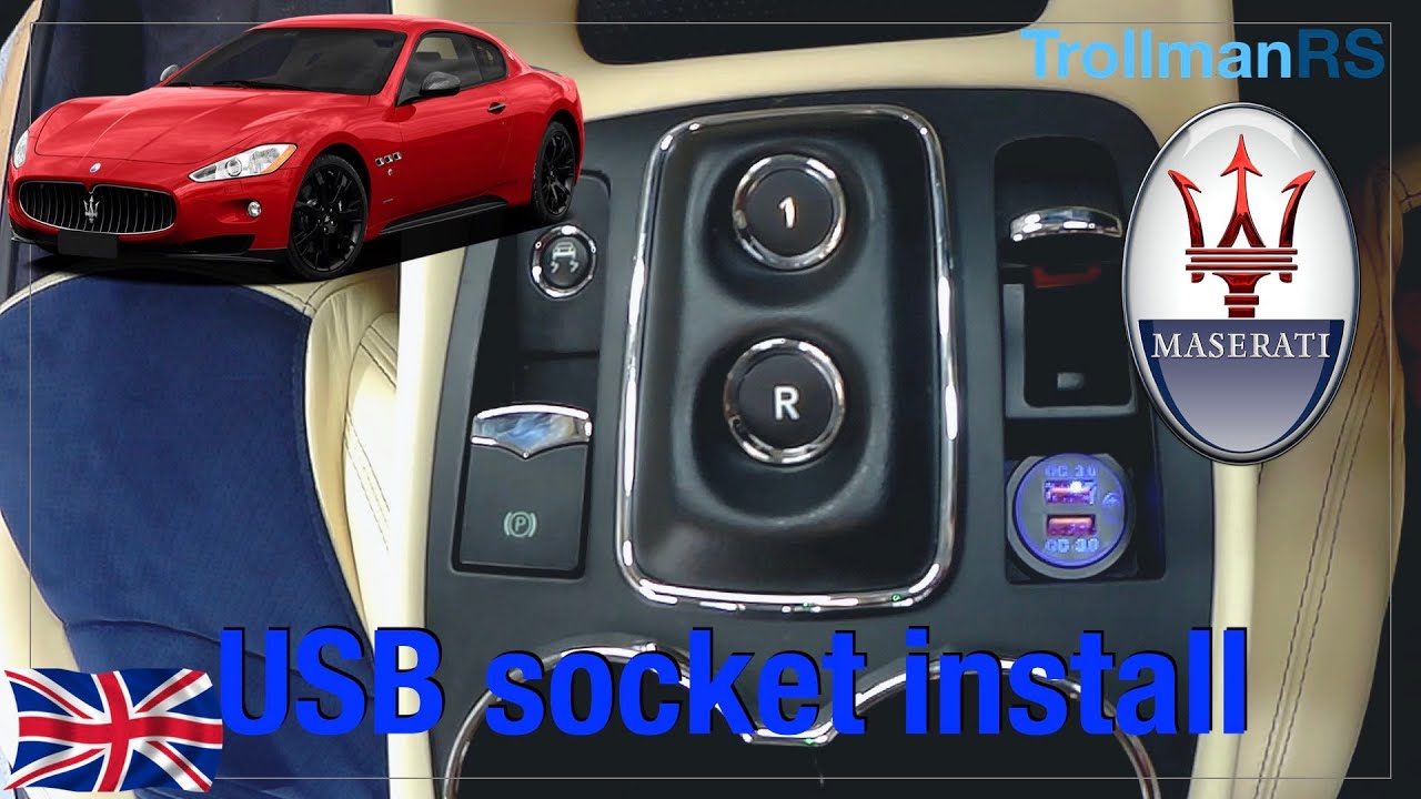 Maserati GranTurismo USB socket install - remove that useless cigarette ...