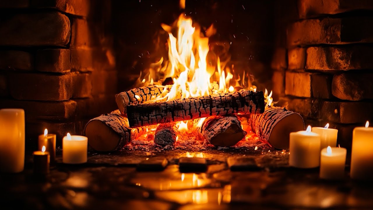 Peaceful Fireplace Ambience (3 hours) 🔥 Stress Relief & Deep Calm - YouTube