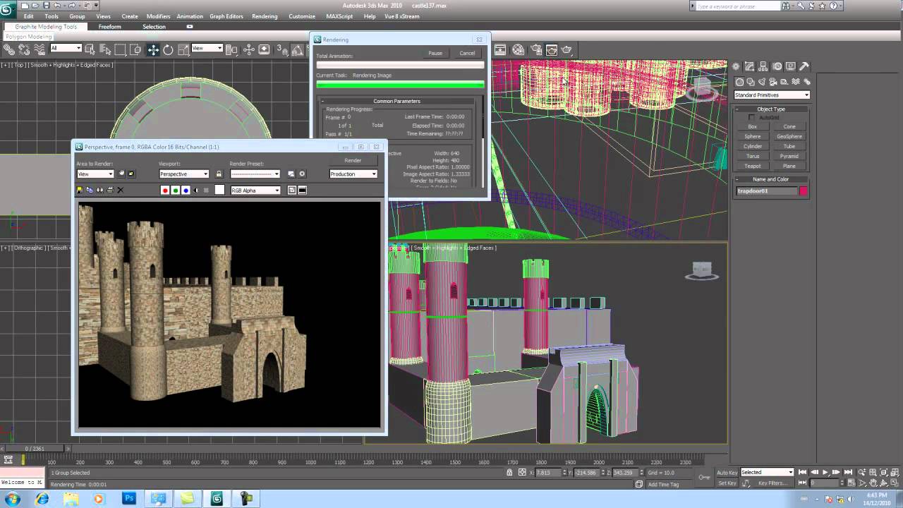 Walkthrough of a Castle built in 3DS MAX - YouTube