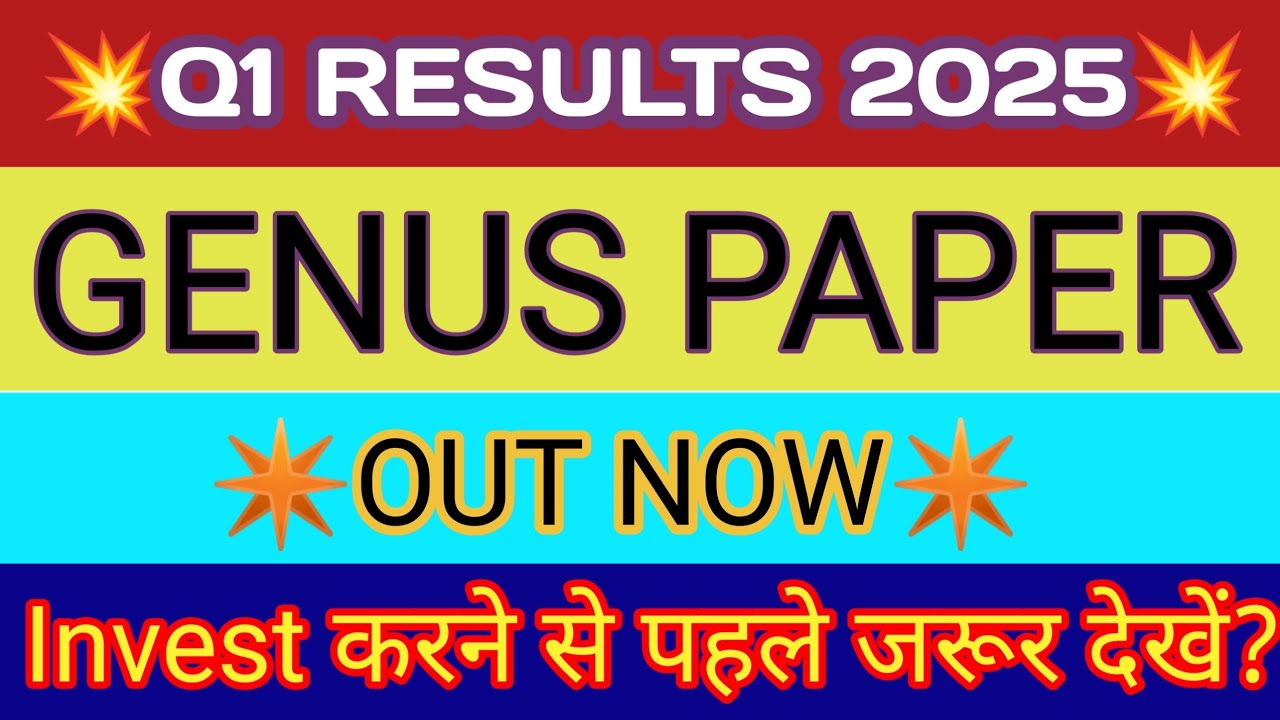 Genus Paper Q1 Results 2024 🔴 Genus Paper Results 🔴 Genus Paper Share ...
