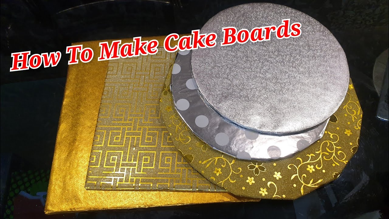 How To Make Cake Boards| Colourful Cake Board - YouTube
