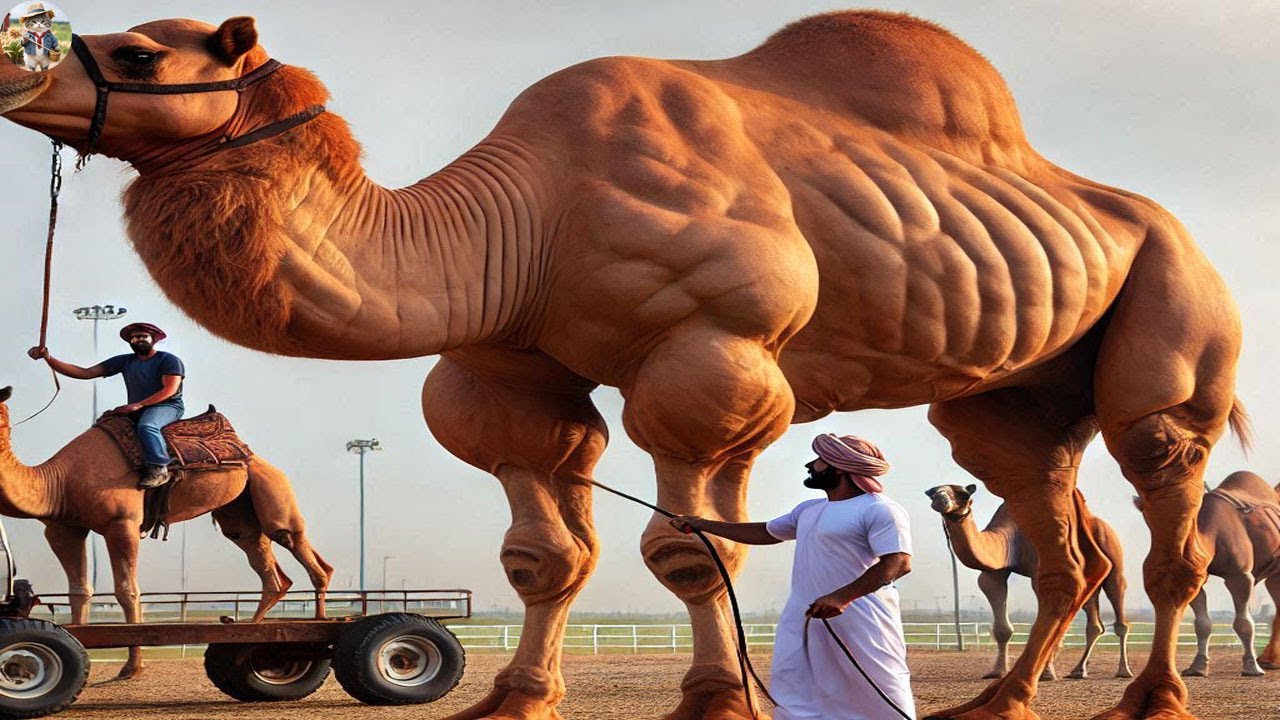 Giant Camel! How are Muscle Camel Farms cared for? - YouTube