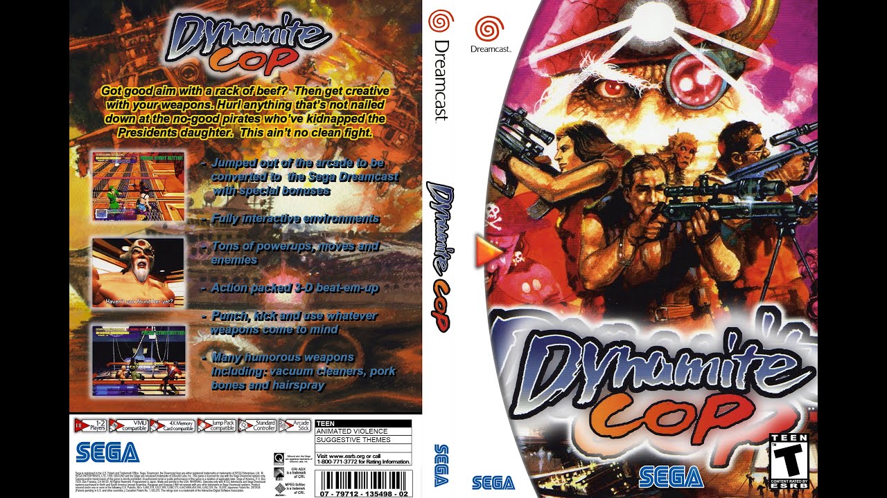 Dynamite Cop (Dreamcast) 2k - Bruno Arcade full Gameplay - YouTube