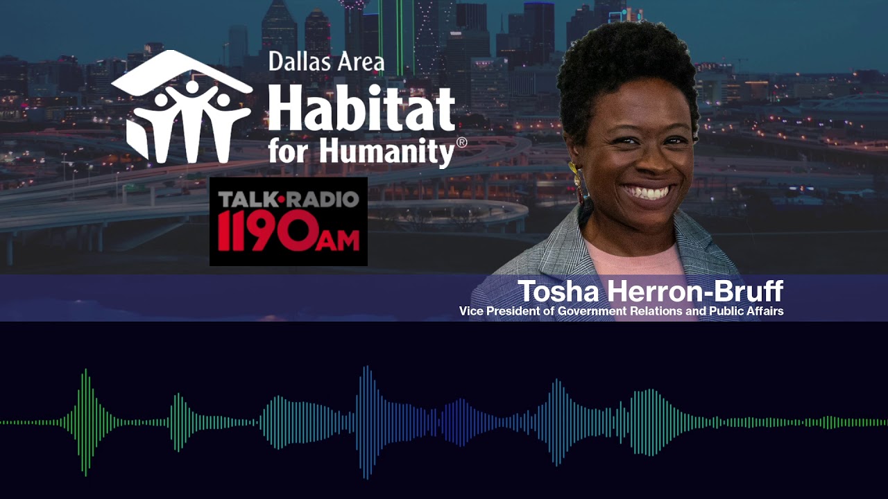 Tosha Herron-Bruff on 1190 AM Talk Radio - Dallas Habitat - YouTube