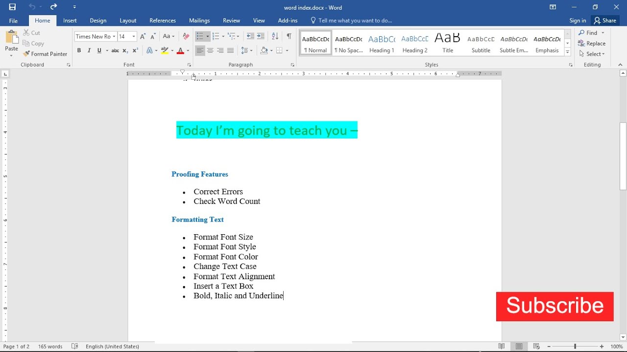 Microsoft Word Bangla Tutorial Part 2 Youtube